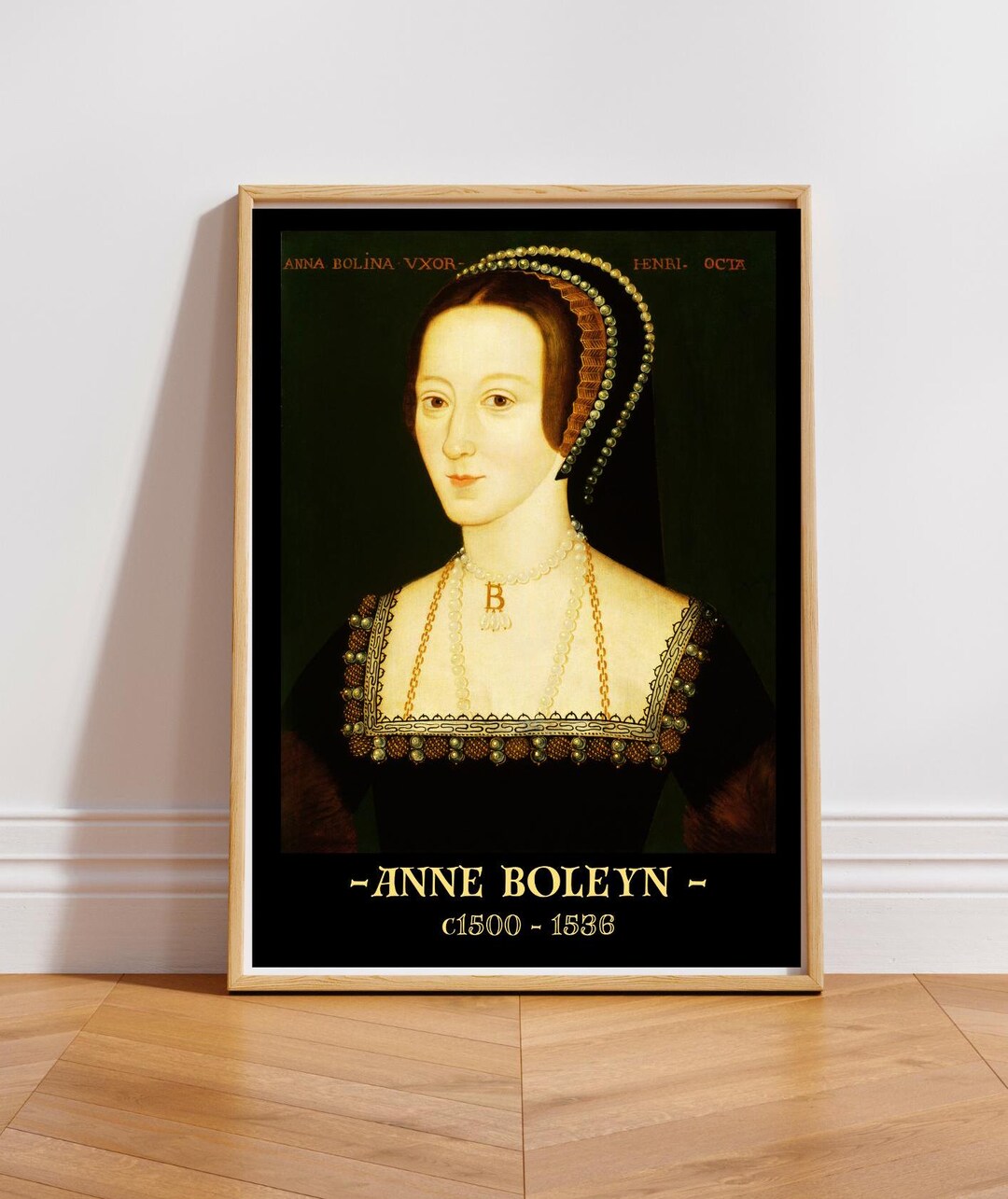 Anne Boleyn Print - Poster - Tudor Queen Gift - Six Wives of Henry Gift ...