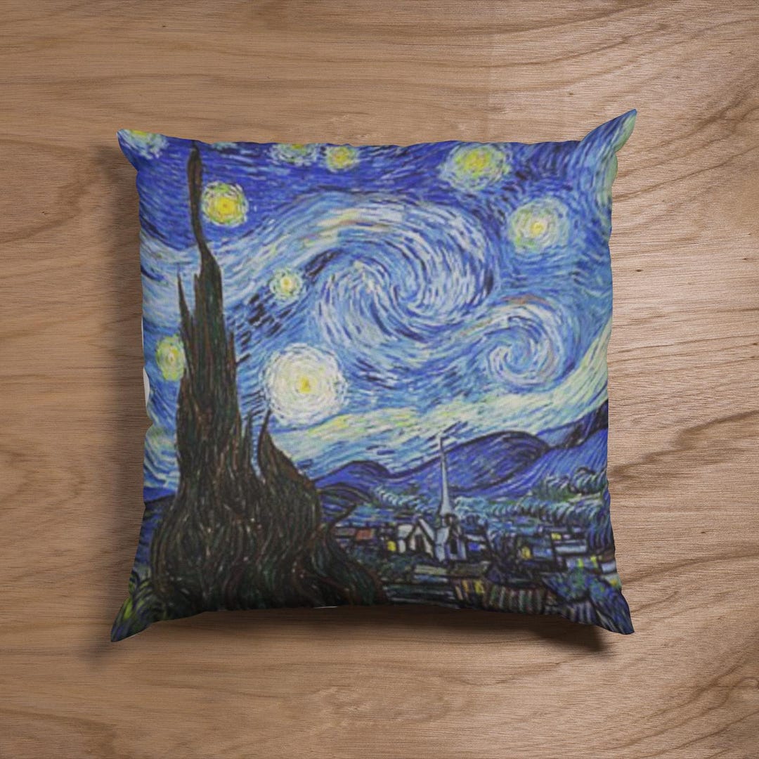 Van Gogh Starry Night Cushion Cover - Starry Night by Vincent an Gogh ...