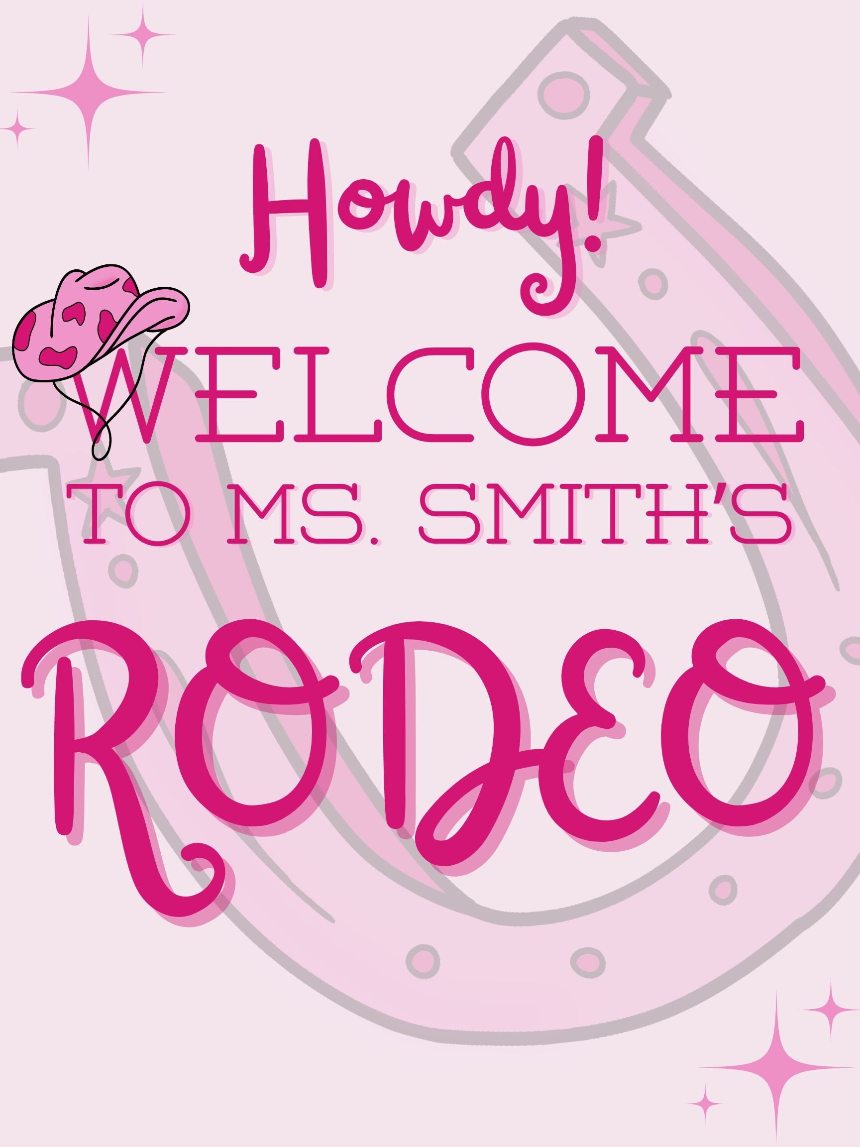 Welcome to the Rodeo Classroom Poster Template PNG, Printable - Etsy