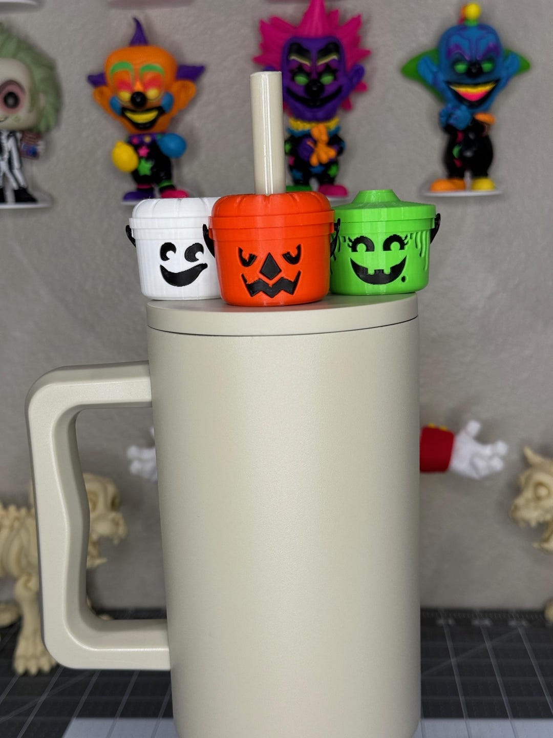 Halloween Bucket Straw Topper (tumbler/larger Straws). - Etsy