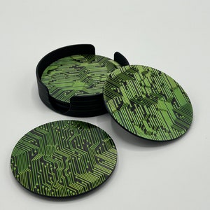 3D Printed Circuit Board Coaster Set - Etsy