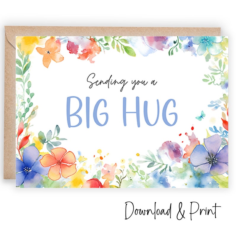 Sending Warm Hugs Cards - Etsy