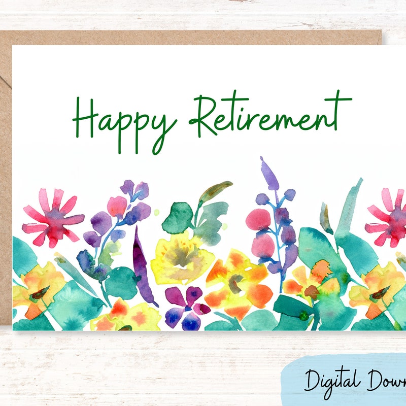 Retirement Card Printable - Etsy