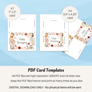 Printable Happy Thanksgiving Greeting Card, Celebrate Fall Autumn ...