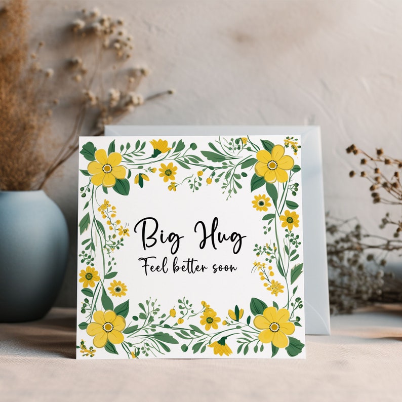 Feel Better Soon Card, Printable Get Well Card Wishing a Speedy ...