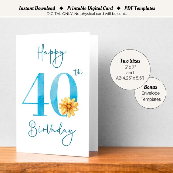 Printable 40th Birthday Paper 40th Birthday Paper Banners 1m (3pk)