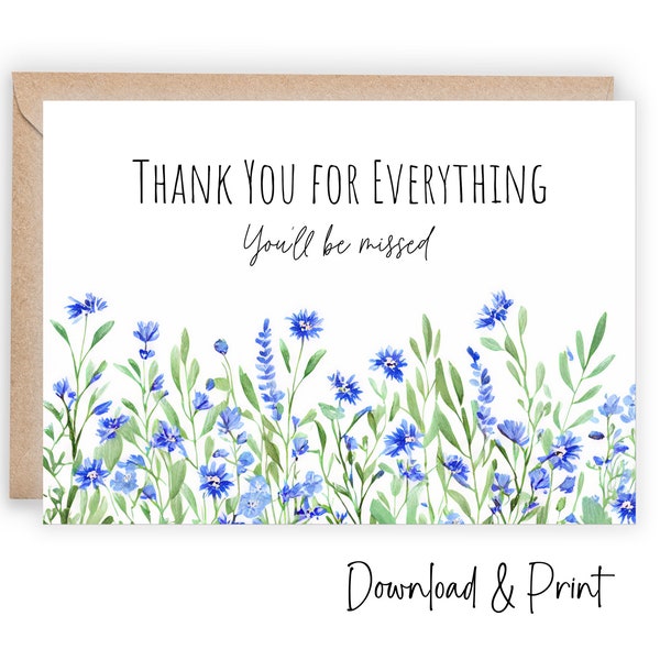 Coworker Farewell Card Printable Coworker Goodbye Card Employee - Etsy