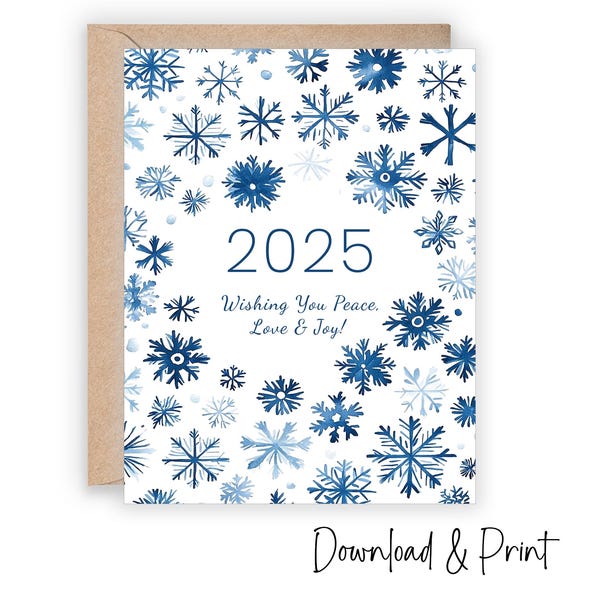 Happy New Year 2025 Cards - Etsy