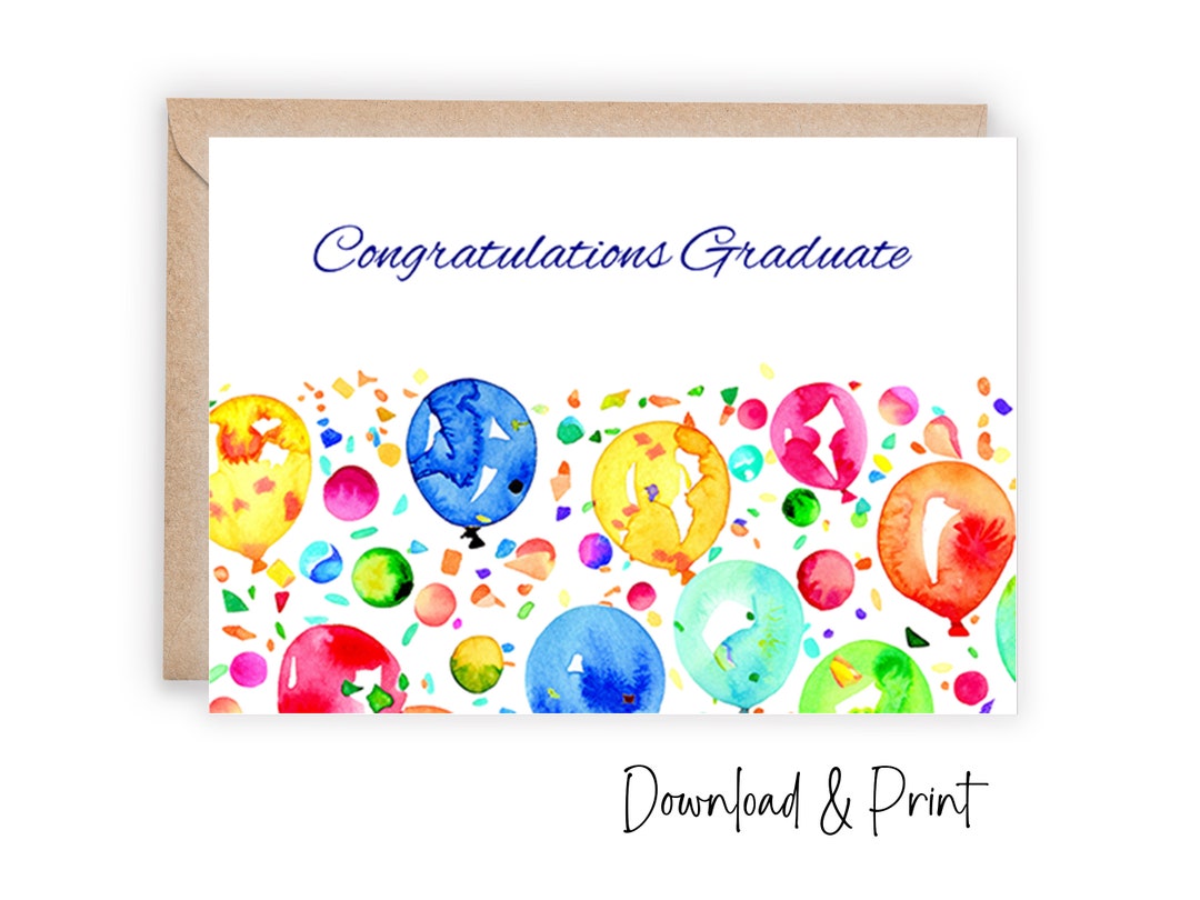 Printable Graduation Congratulations Card, Congrats to the High School ...