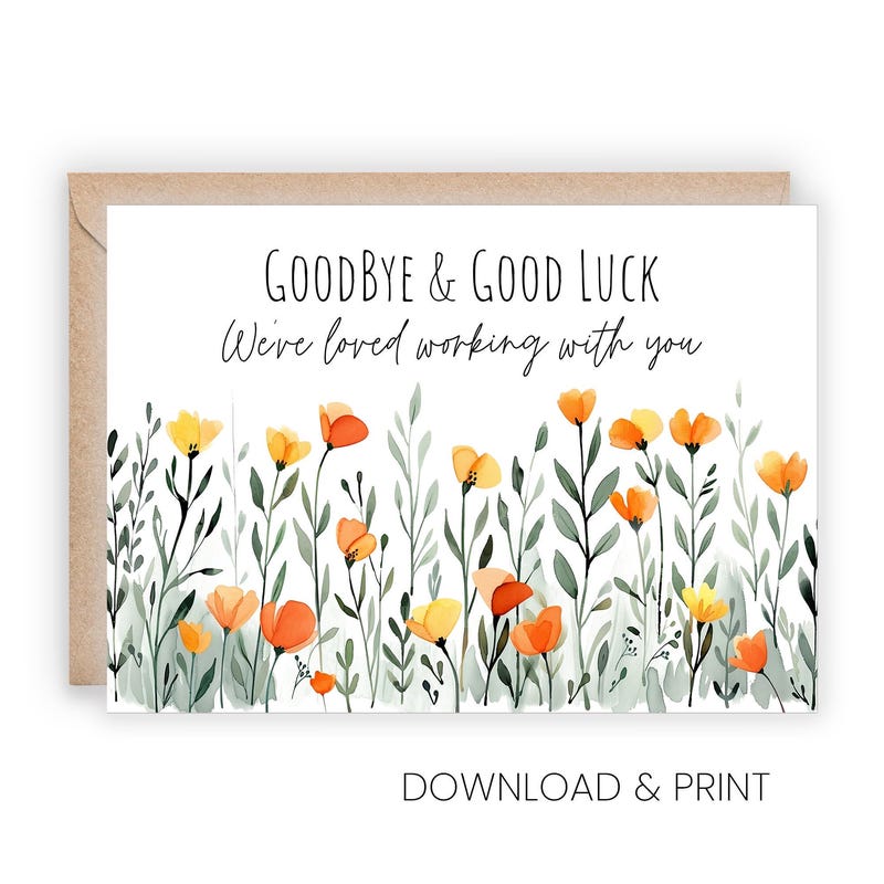 Goodbye farewell cards - Etsy Polska