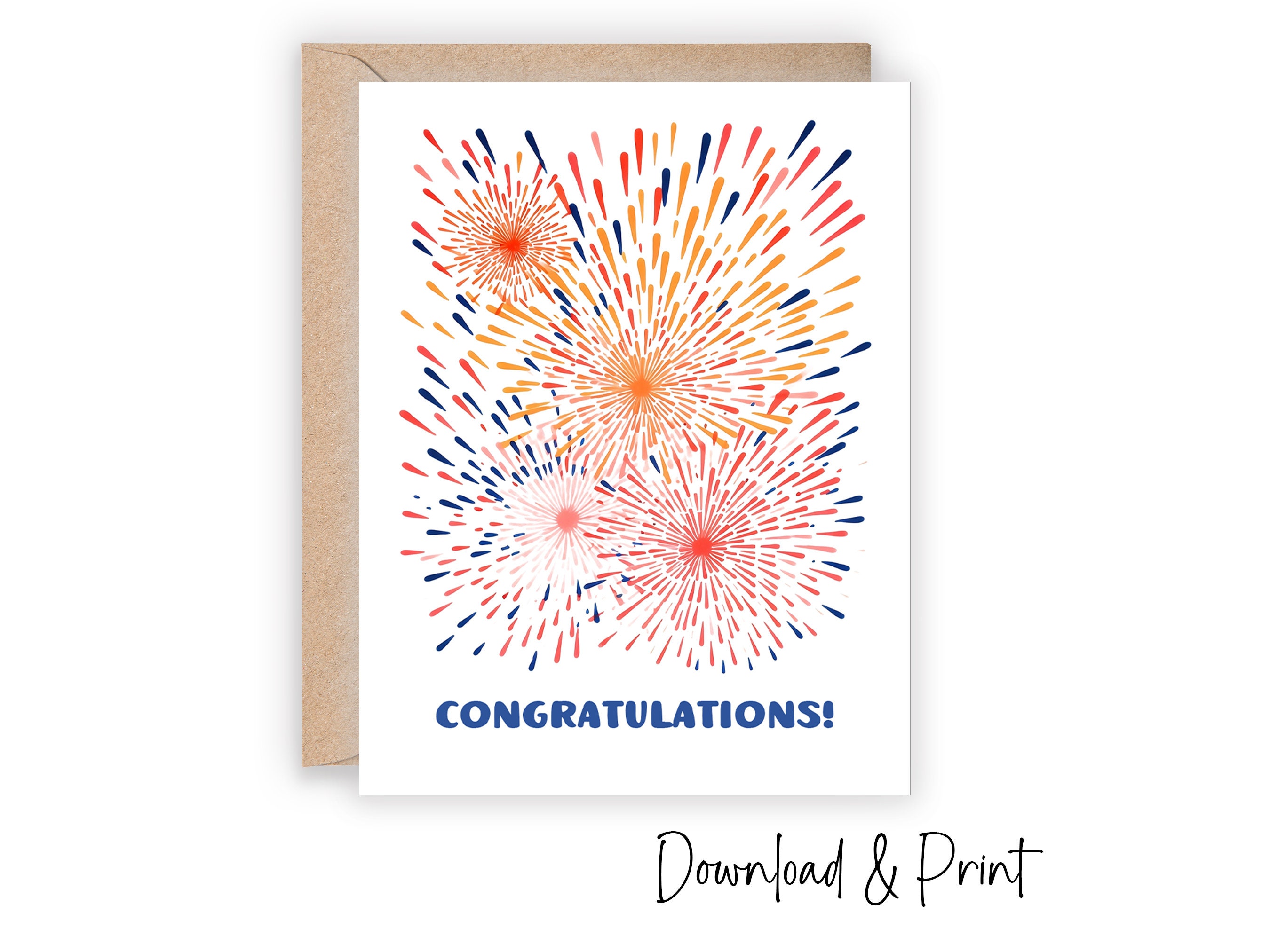 Printable Congratulations Card in Sizes 5x7 & A2 Proud of You Card to ...