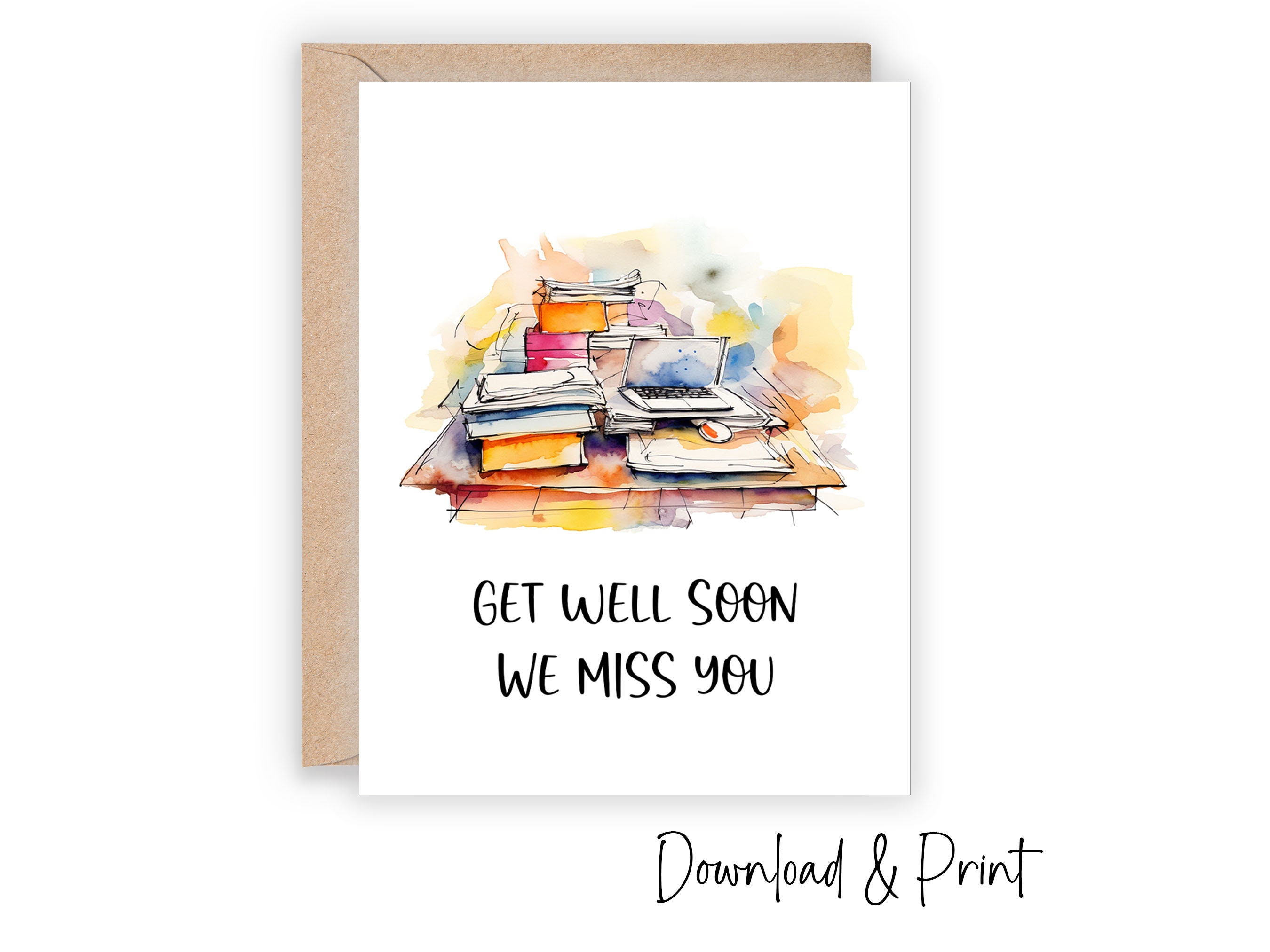 Well Miss You Card For Teacher