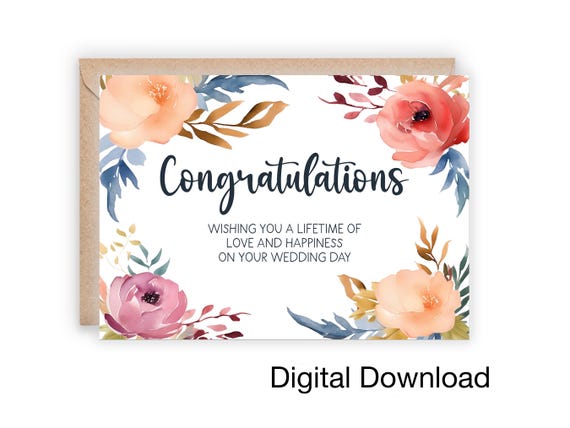Printable Wedding Card