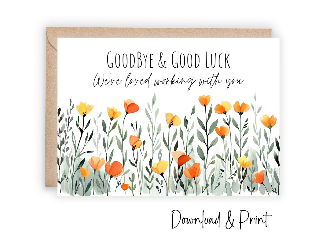 Printable Coworker Leaving Card, Boss Employee Work-bestie Farewell ...