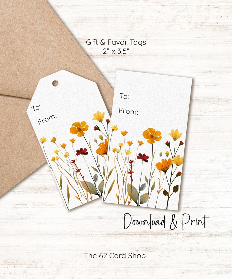 Printable Fall Wedding Tags, Labels for Party Favors, Thanksgiving ...