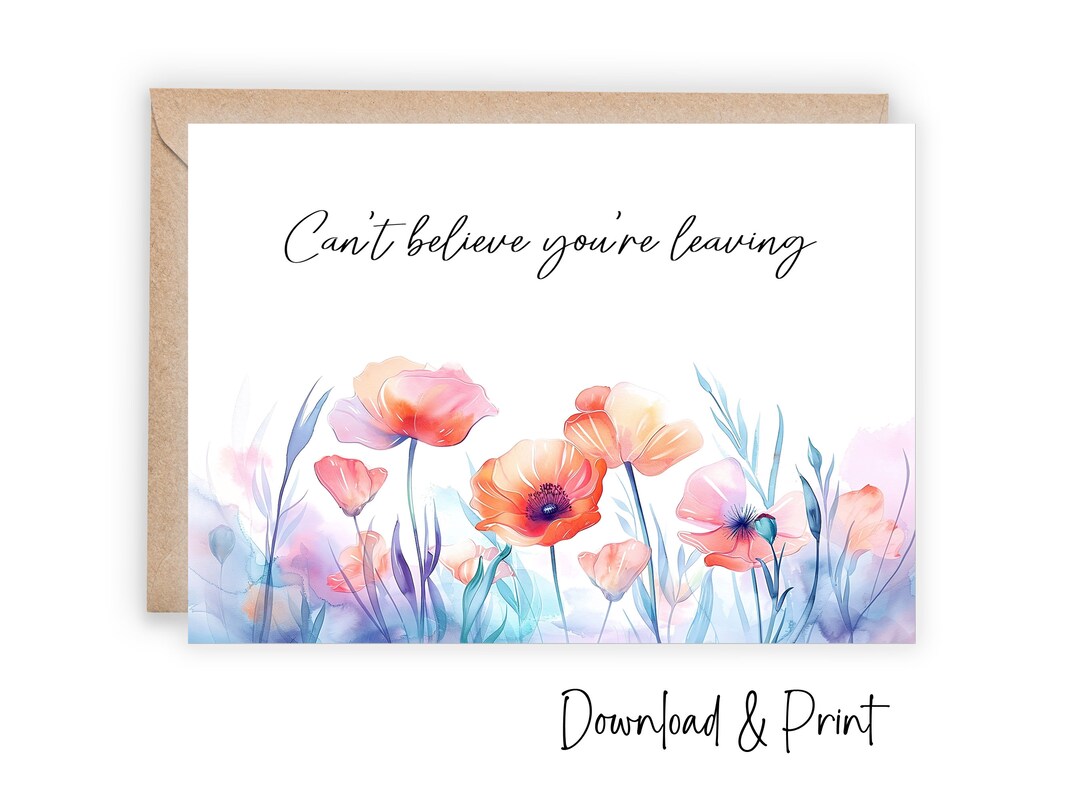 Printable Coworker Leaving Card, Boss Employee Work-bestie Farewell ...