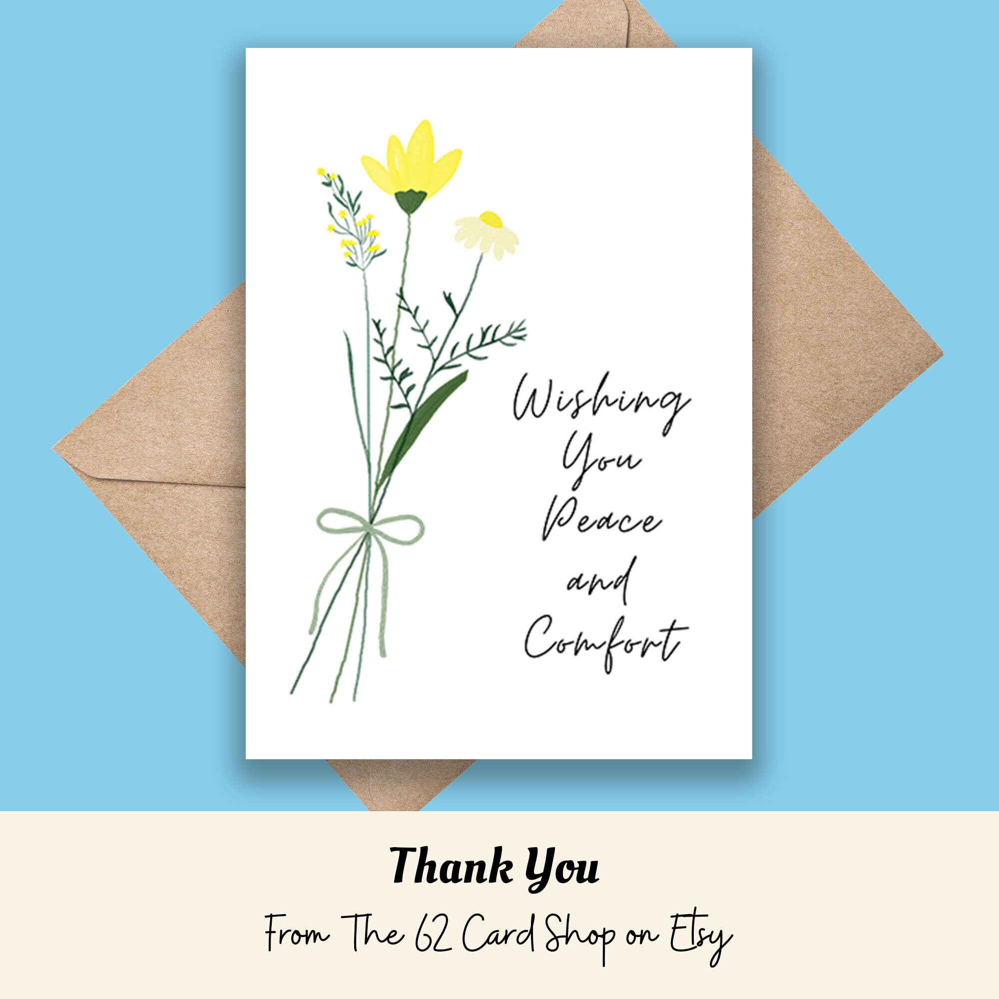 Peace and Comfort Sympathy Card, Wishing You Peace and Comfort ...