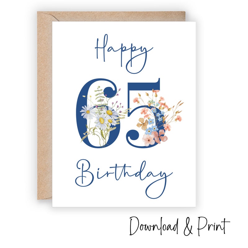 65th Birthday Card - Etsy