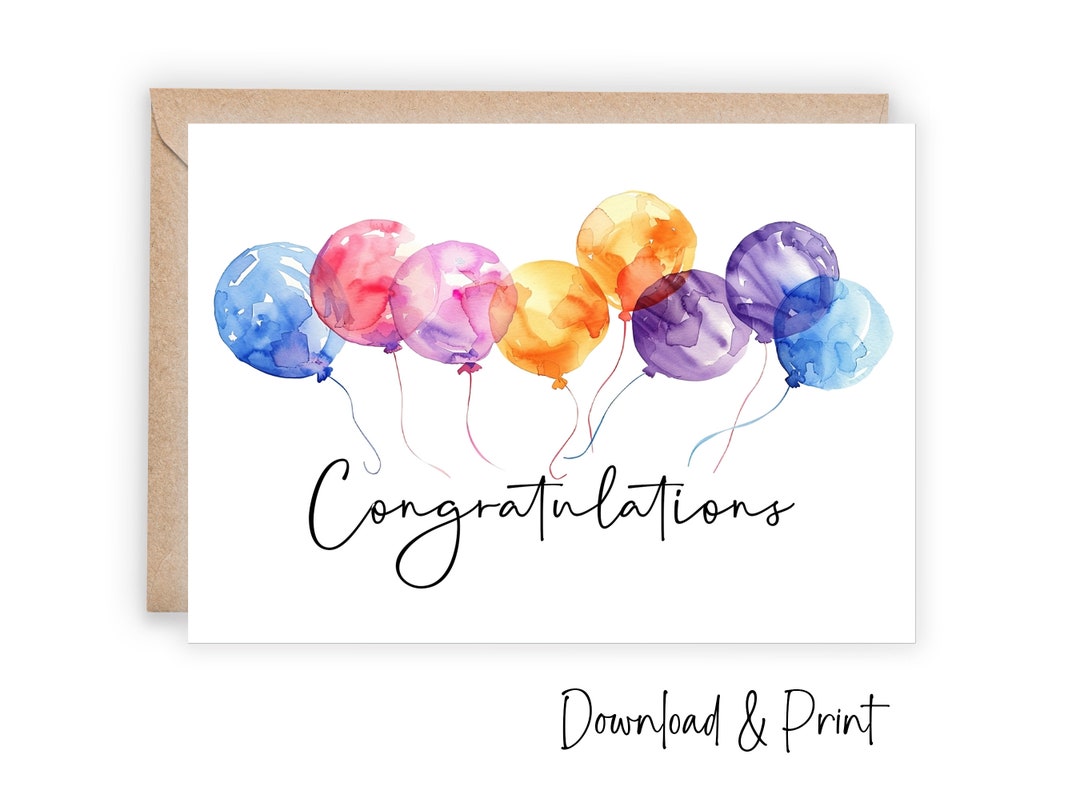 Printable Congratulations Card to Celebrate a Big Achievement, Proud of ...