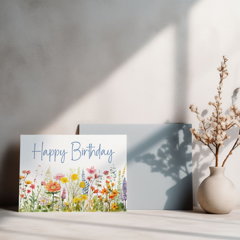 Printable Happy Birthday Card in Sizes 7x5 & A2 Celebrate a - Etsy