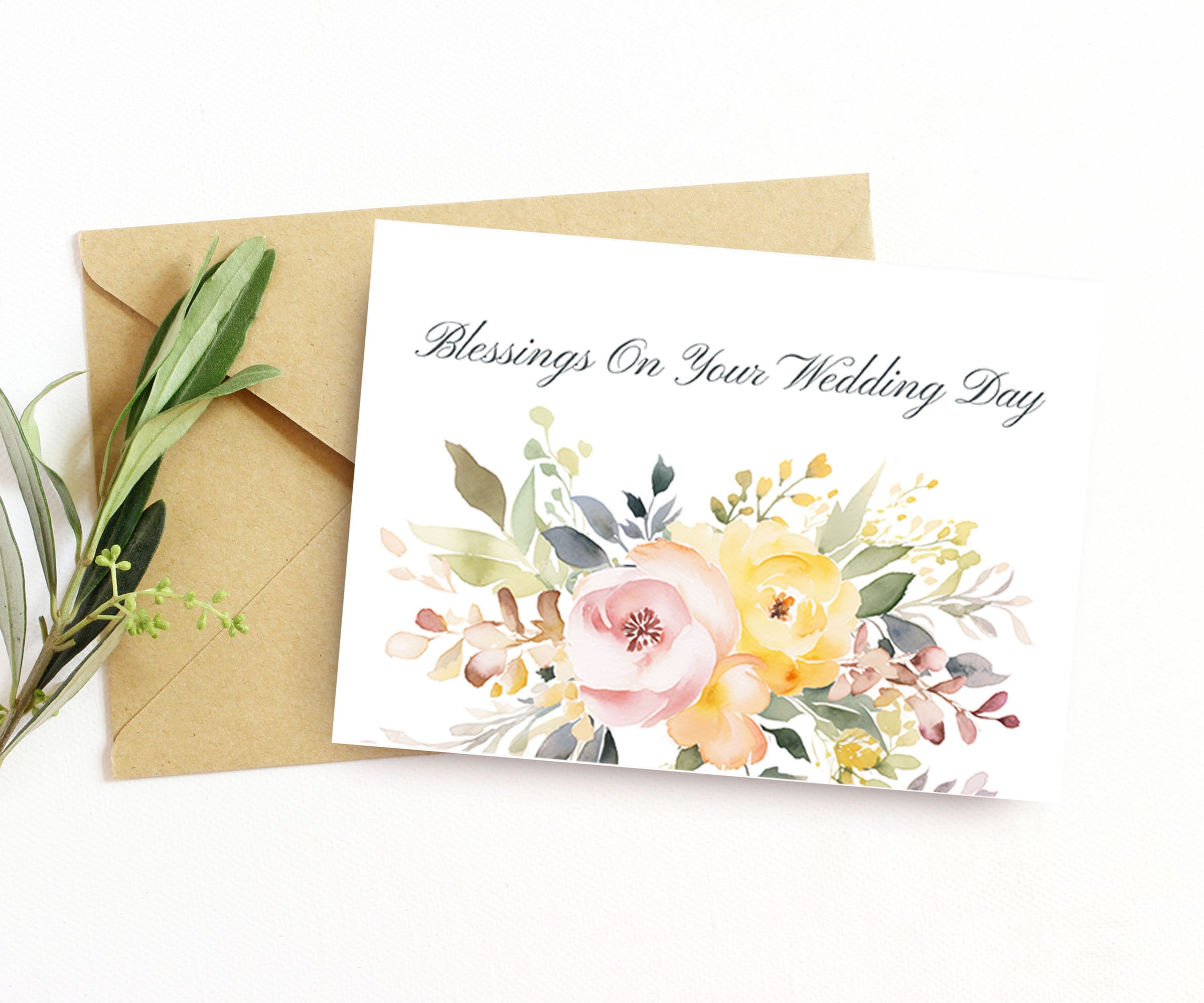 Wedding Blessings Card Printable Congratulations Wedding - Etsy