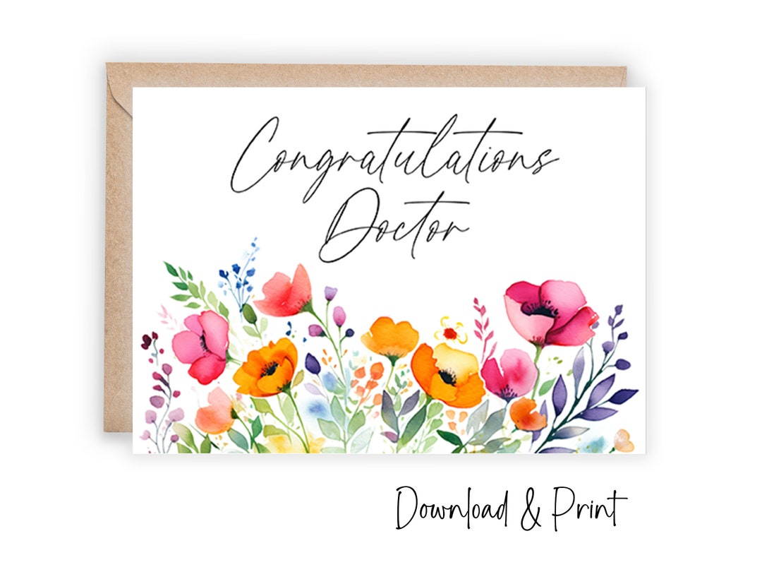 Medical School Graduation Card, Printable Class of 2024 Congratulations ...