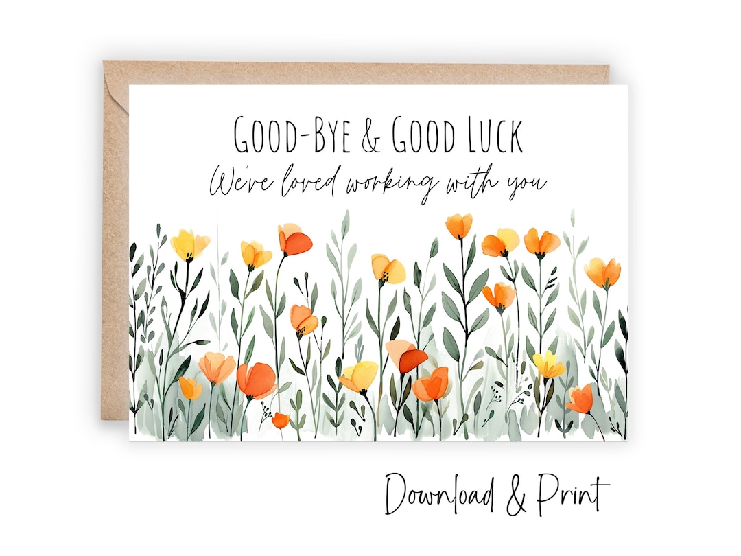 Printable Coworker Leaving Card, Boss Employee Work-bestie Farewell ...