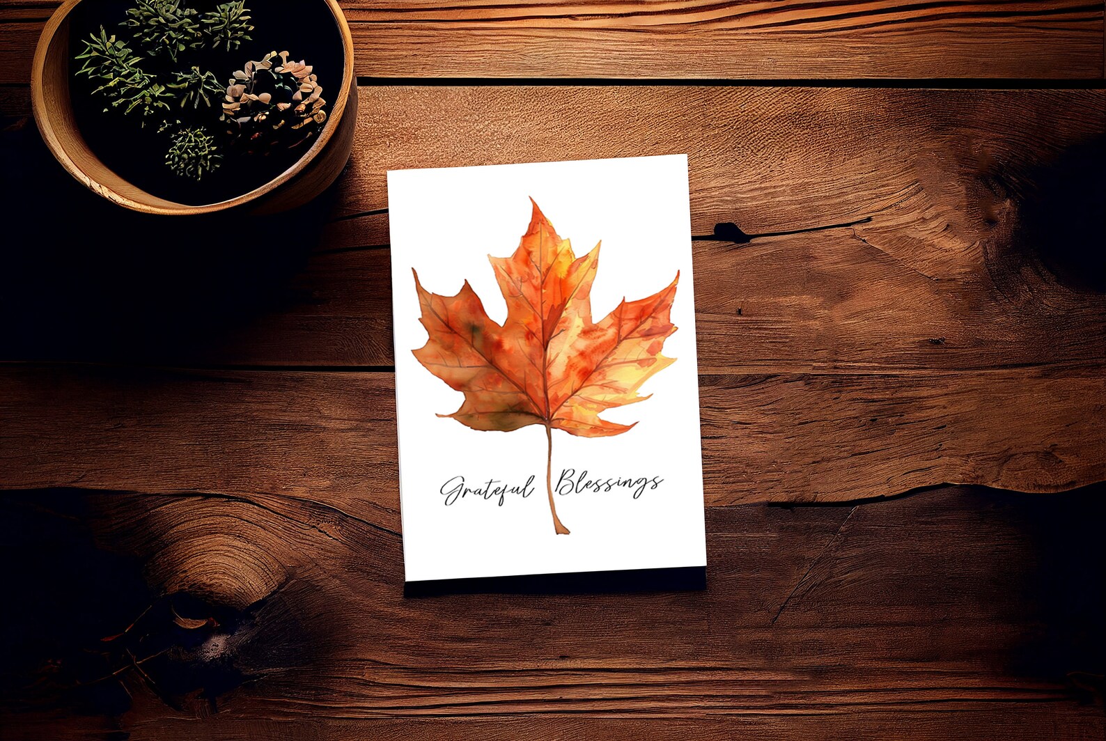 Printable Happy Thanksgiving Greeting Card, Celebrate Fall Autumn ...