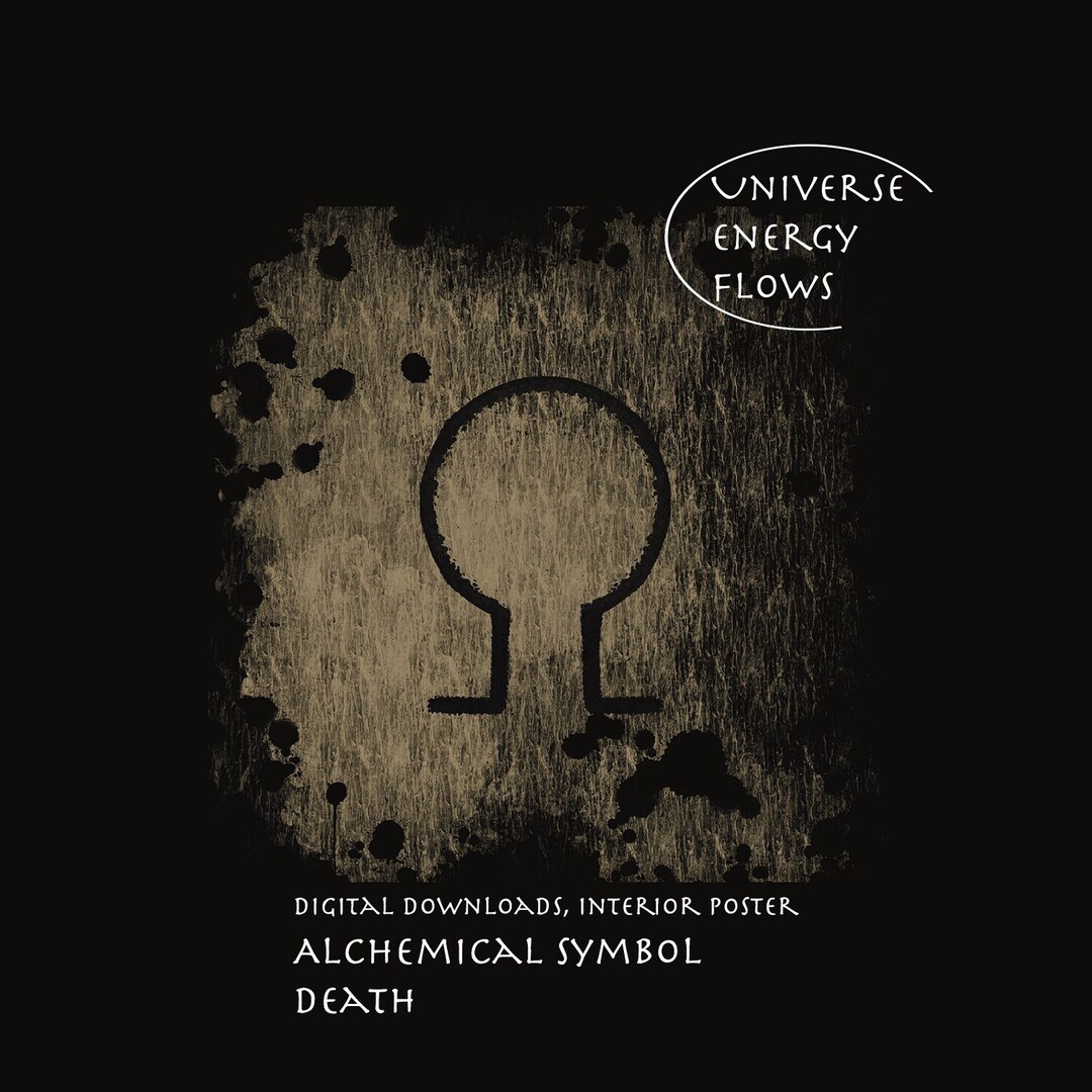 ALCHEMY Death Symbol Digital Downloads PNG Printable Black - Etsy