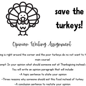 Turkey in Disguise Opinion Writing and Craft - Etsy