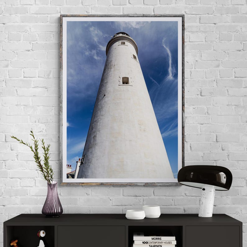 A Different View of St. Mary's Lighthouse Framed Print Low Angle ...