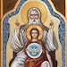 Orthodox Icon of Father, Son and Holy Spirit, the Holy Trinity, Greek ...