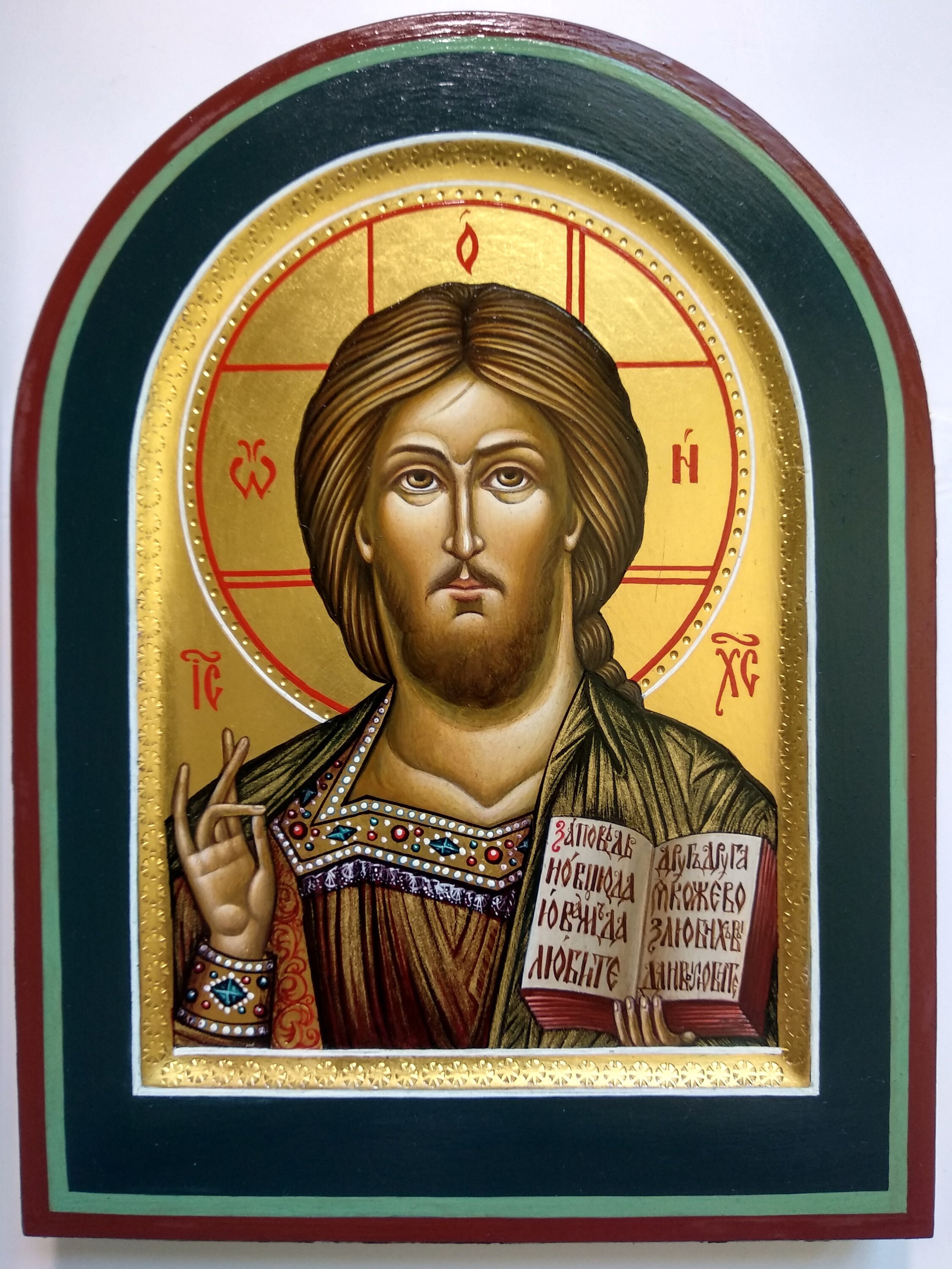 Orthodox Icon of Jesus Christ, Hand Painted, Greek Icon, Byzantine Art ...