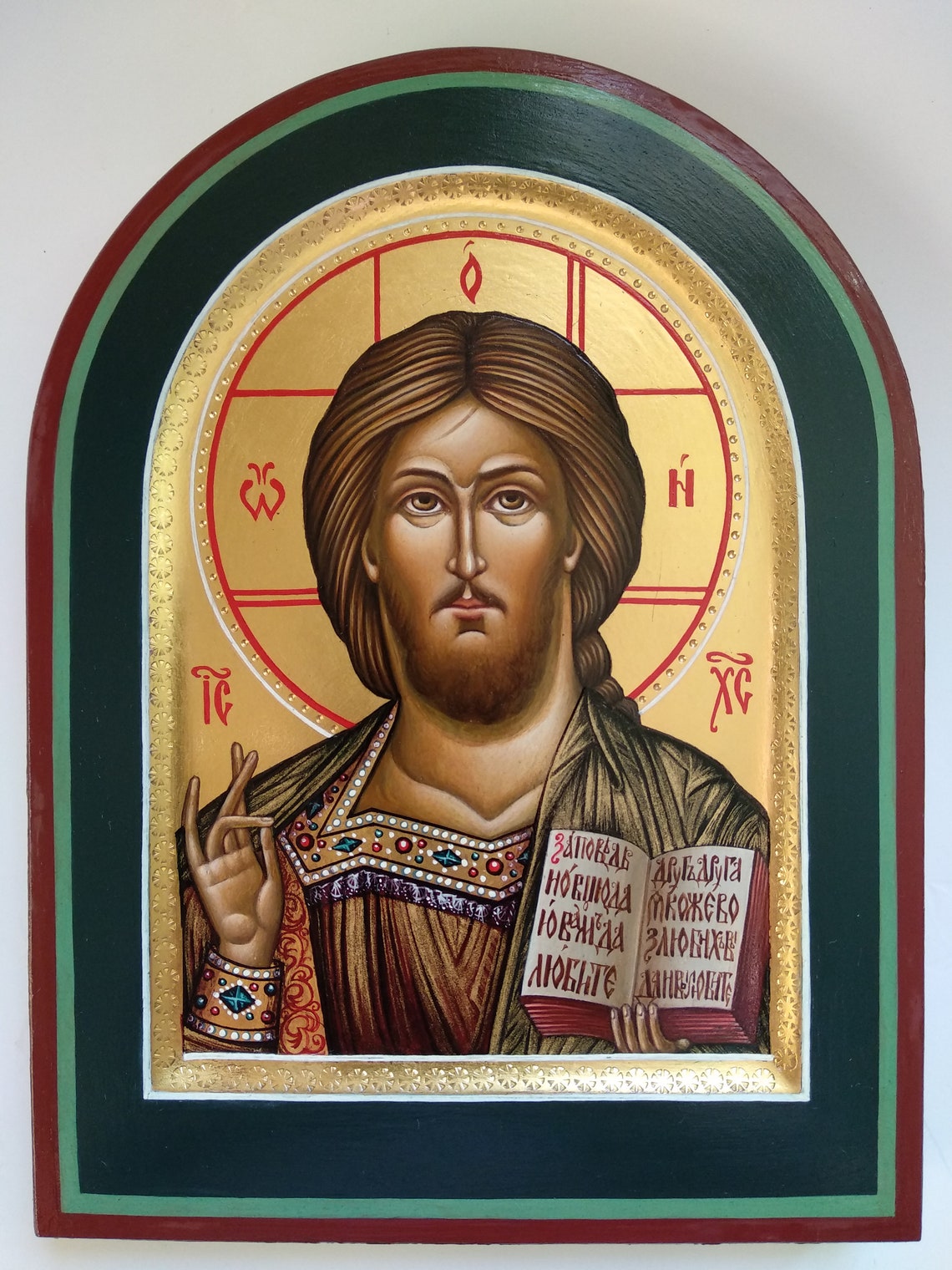 Orthodox Icon of Jesus Christ, Hand Painted, Greek Icon, Byzantine Art ...