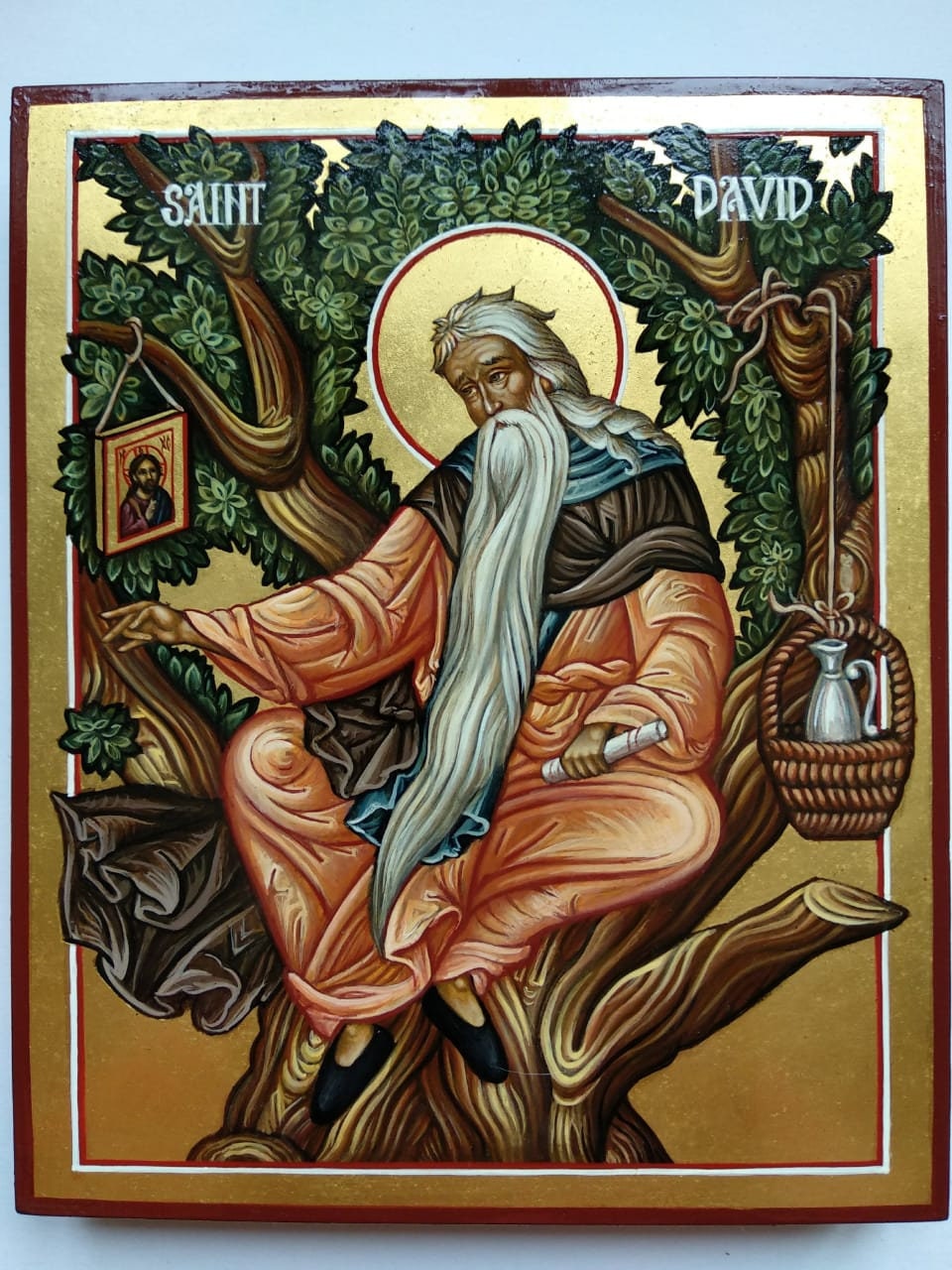 Orthodox Icon of Saint David of Thessalonica, Hand Painted, Greek Icon ...