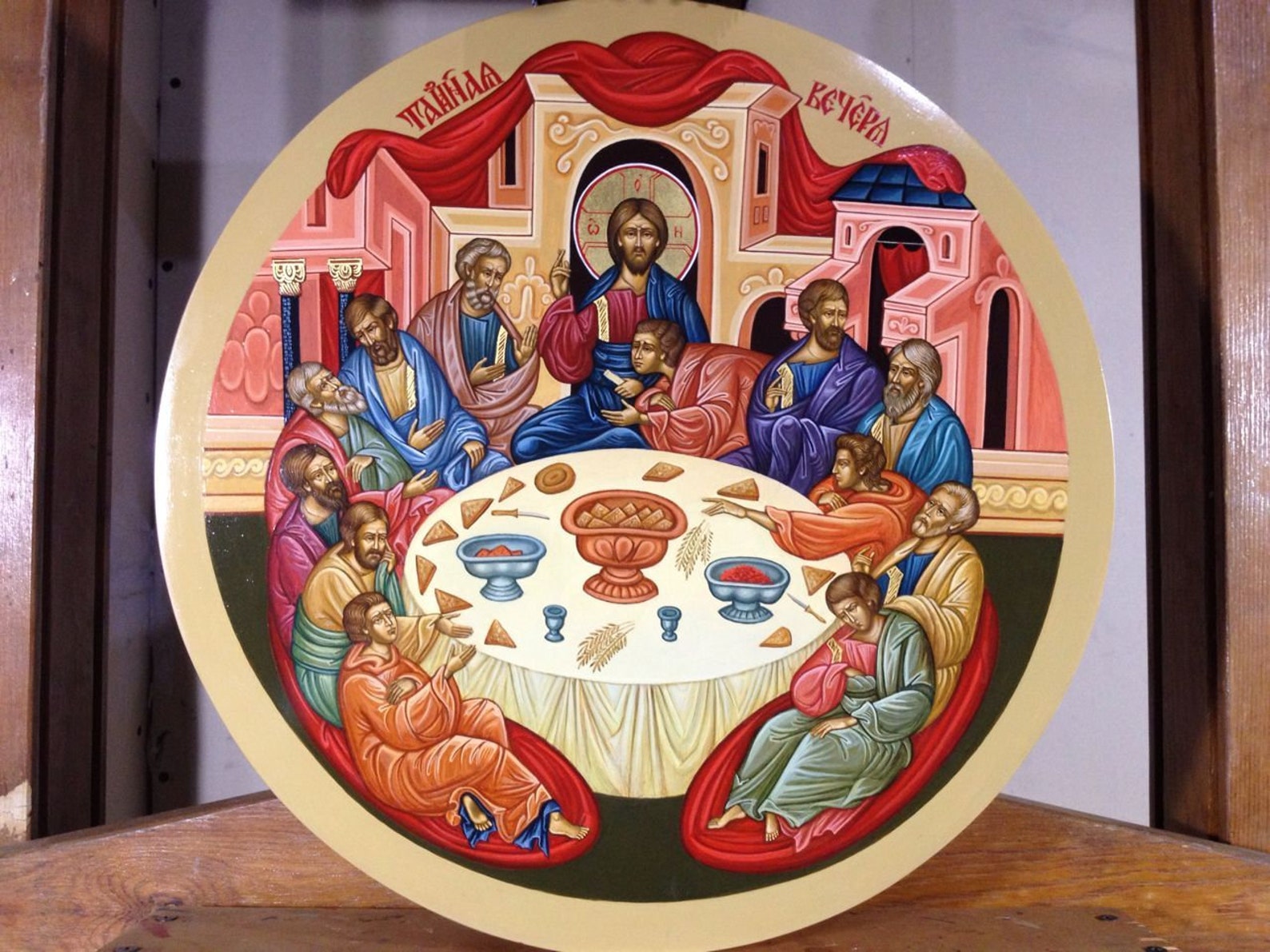 Orthodox Icon of the Last Supper, Hand Painted, Greek Icon, Byzantine ...