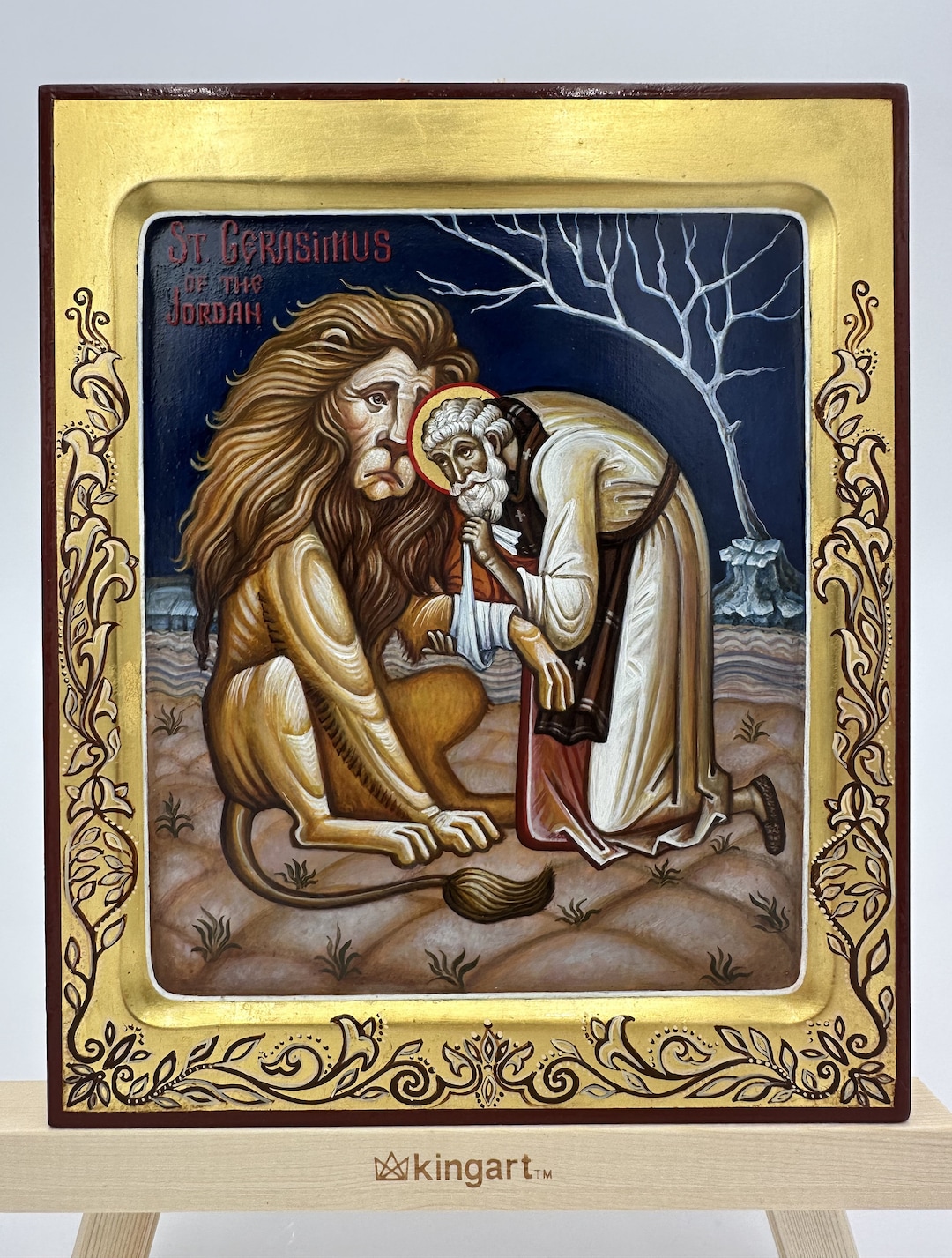 Orthodox Icon of St. Gerasimus of the Jordan, Greek Icon, Byzantine Art ...