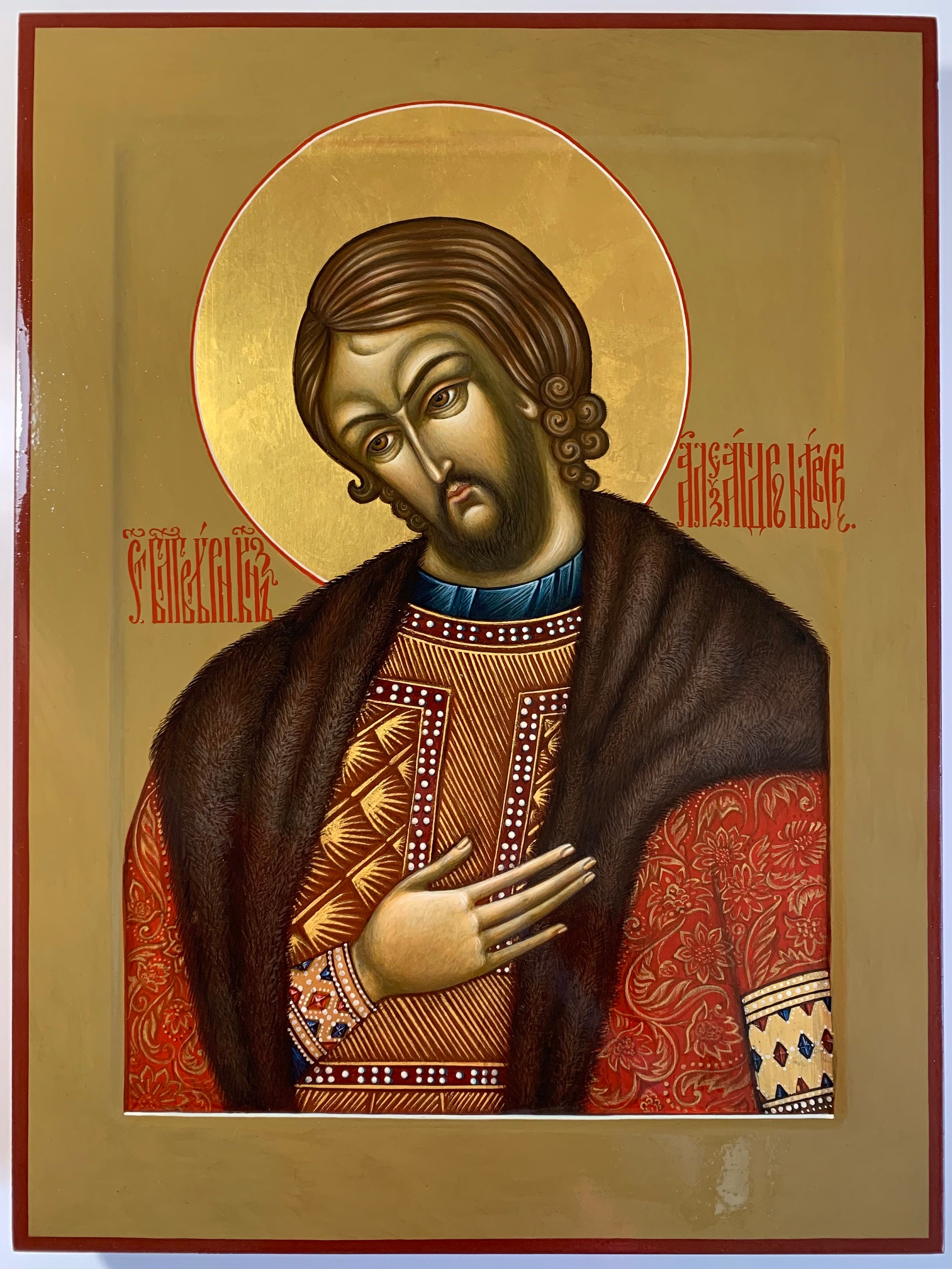 Orthodox Icon Holy Blessed Prince Alexander Nevsky, Greek Icon ...