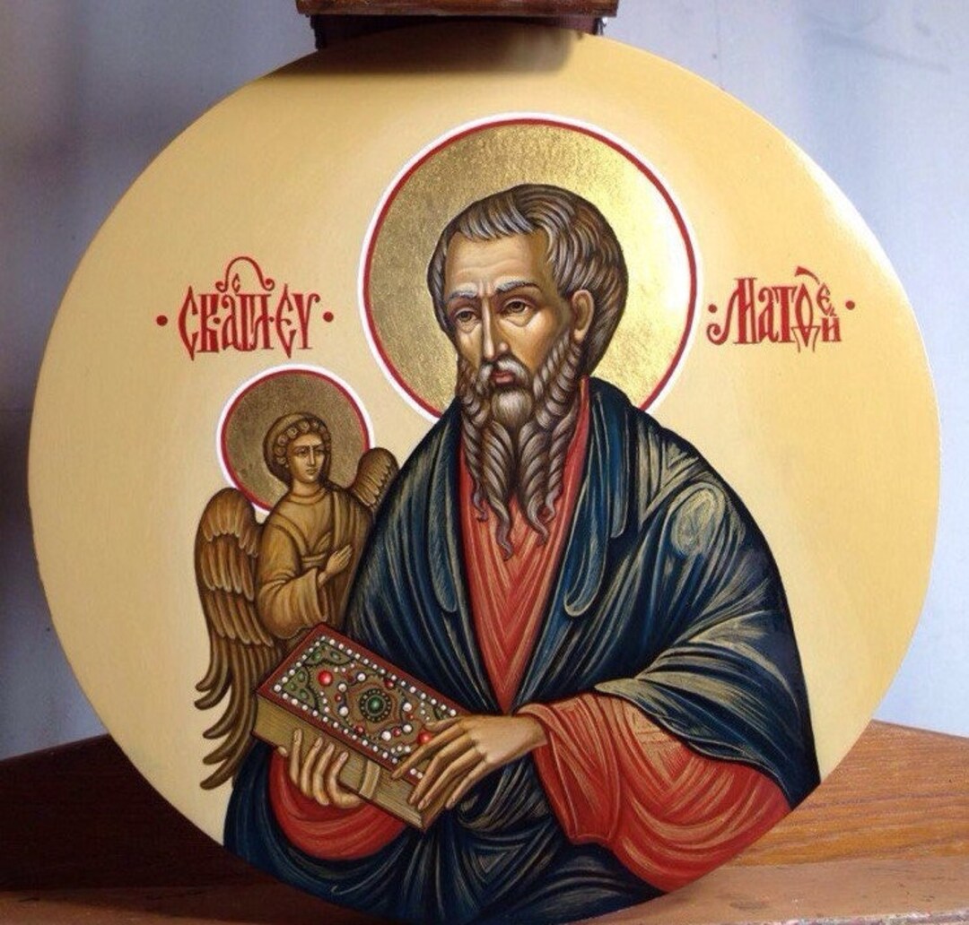 Orthodox Icon of Evangelist Matthew, Hand Painted, Greek Icon ...