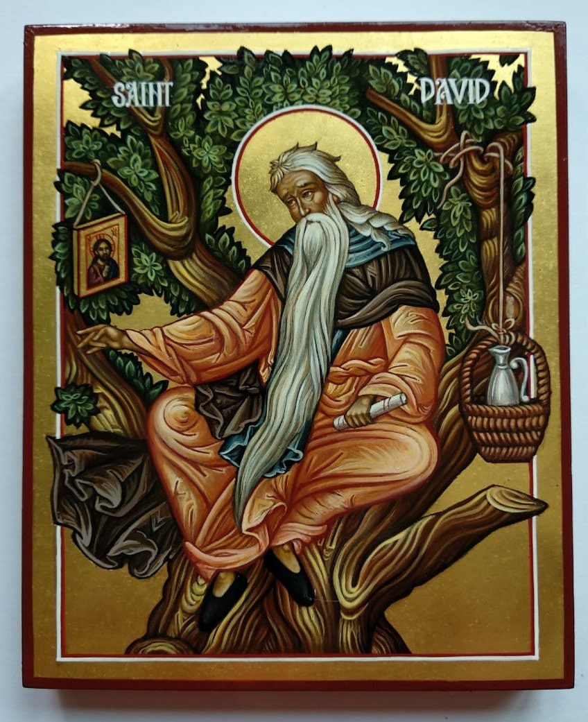 Orthodox Icon of Saint David of Thessalonica, Hand Painted, Greek Icon ...