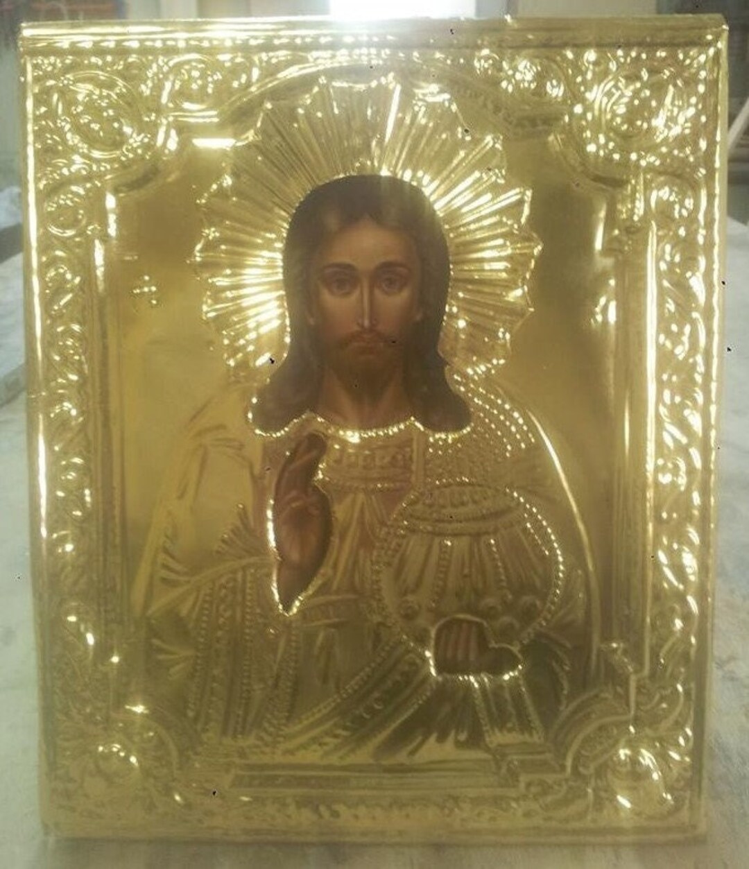 Orthodox Icon of Jesus Christ, Hand Painted, Greek Icon, Byzantine Art ...