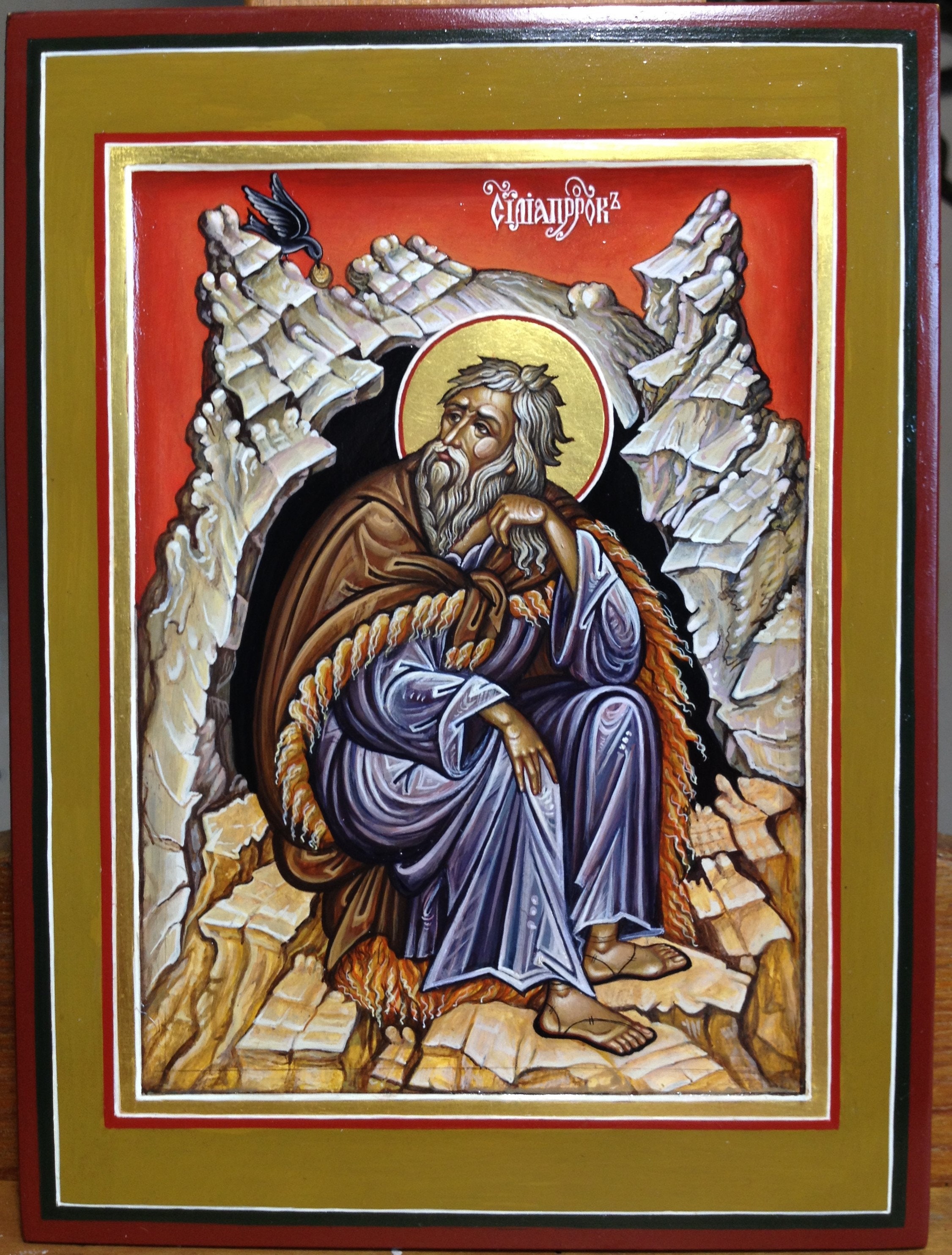 Orthodox Icon of Saint Elijah the Prophet, Hand Painted, Greek Icon ...