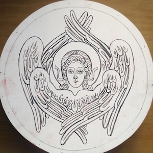 Orthodox Icon of Angels Cherubim and Seraphim Diameter 9.7" Hand ...