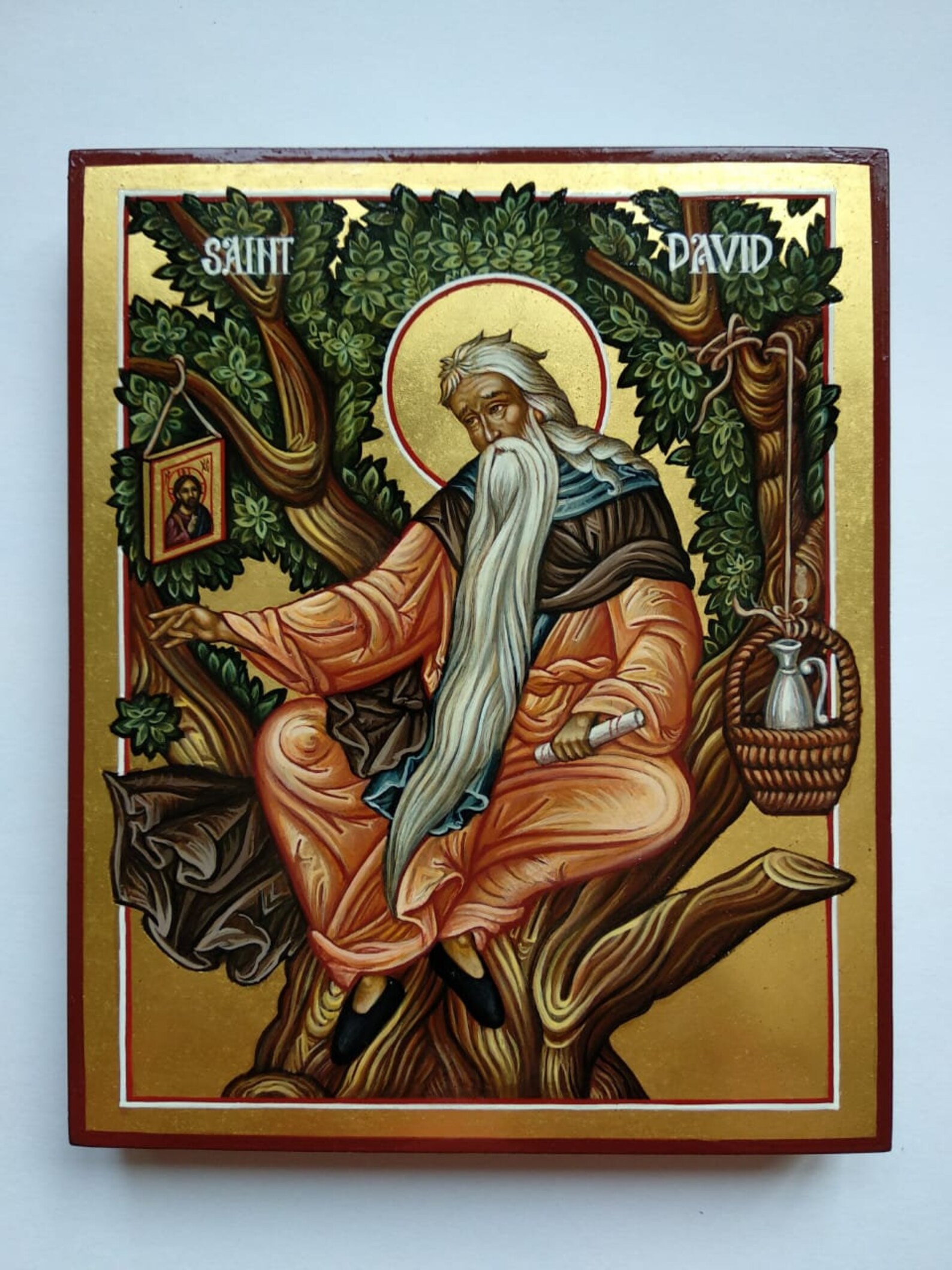 Orthodox Icon of Saint David of Thessalonica, Hand Painted, Greek Icon ...
