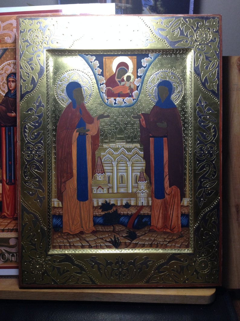 Orthodox Icon Saints Peter and Fevronia of Murom, Hand Painted, Greek ...