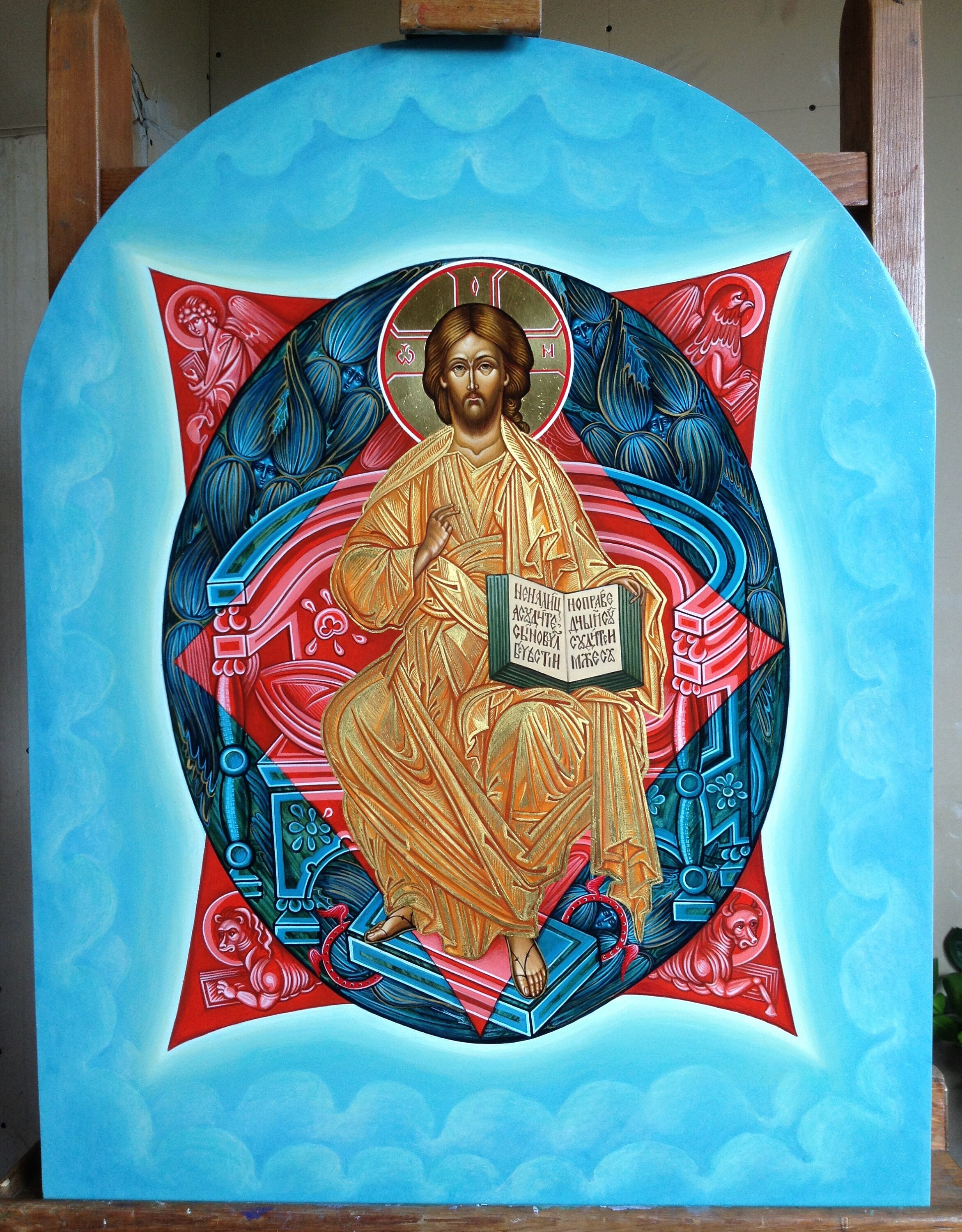 Orthodox Icon of Jesus Christ, Savior in the Force, Hand Painted, Greek ...