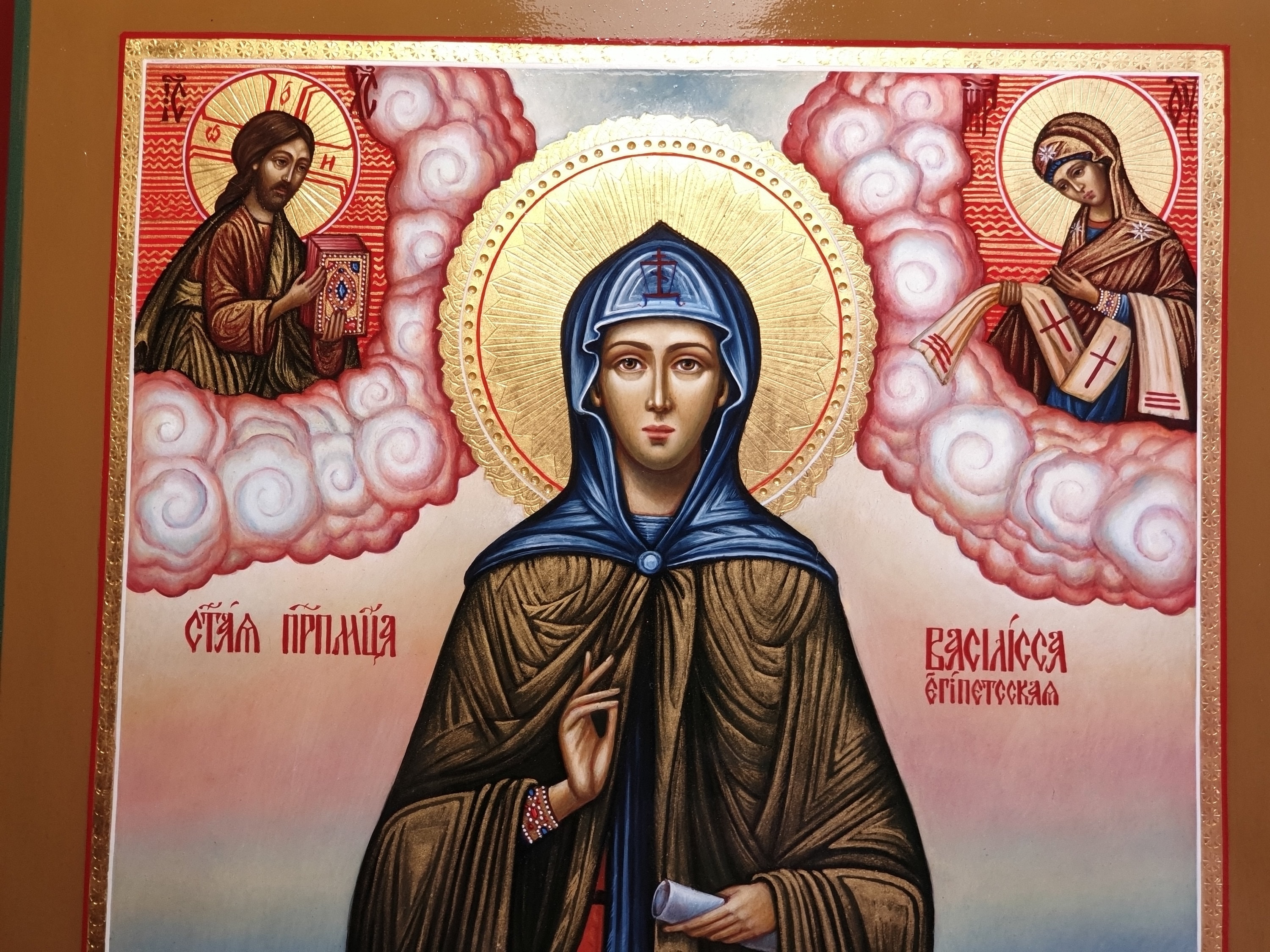 Orthodox Measuring Icon of Holy Martyr Basilissa of Egypt Abbess, Greek ...