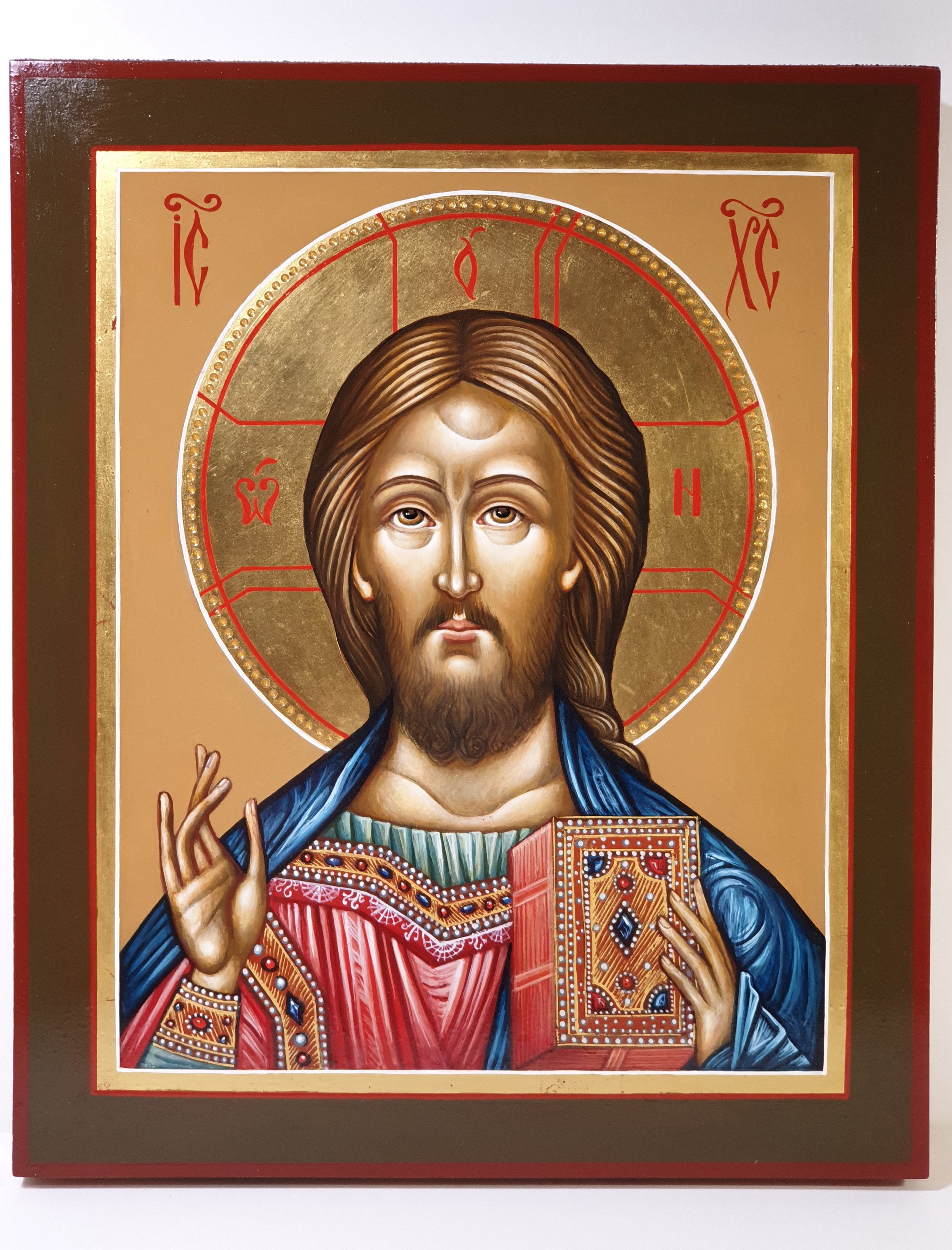 Orthodox Icon of Jesus Christ, Hand Painted, Greek Icon, Byzantine Art ...