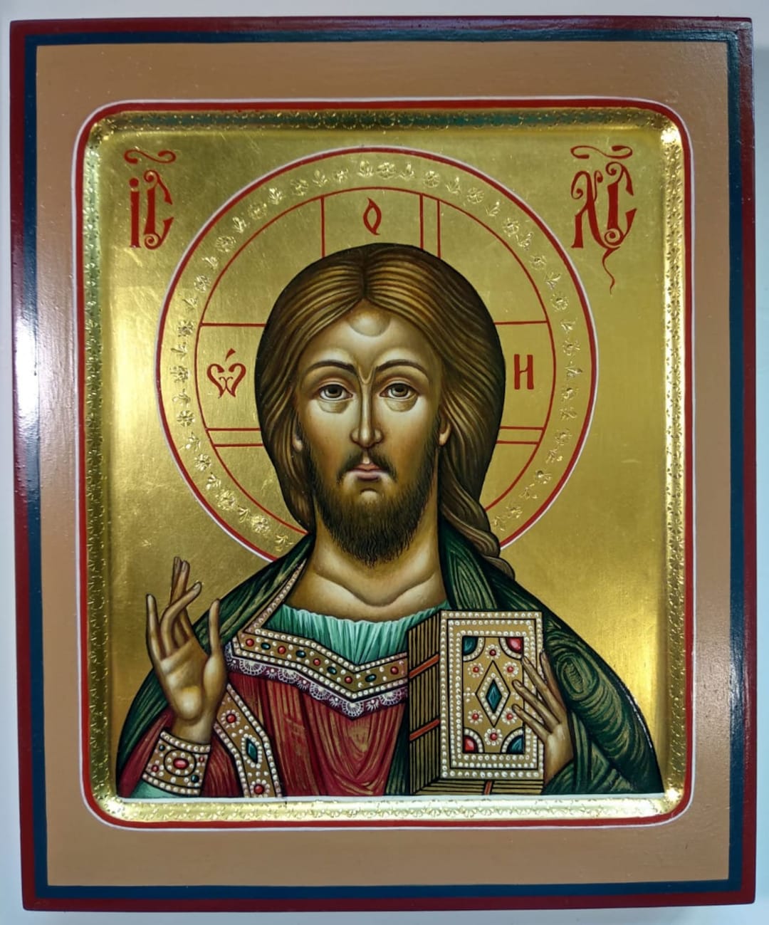 Orthodox Icon of Jesus Christ, Greek Icon, Byzantine Art, Hand Painted ...