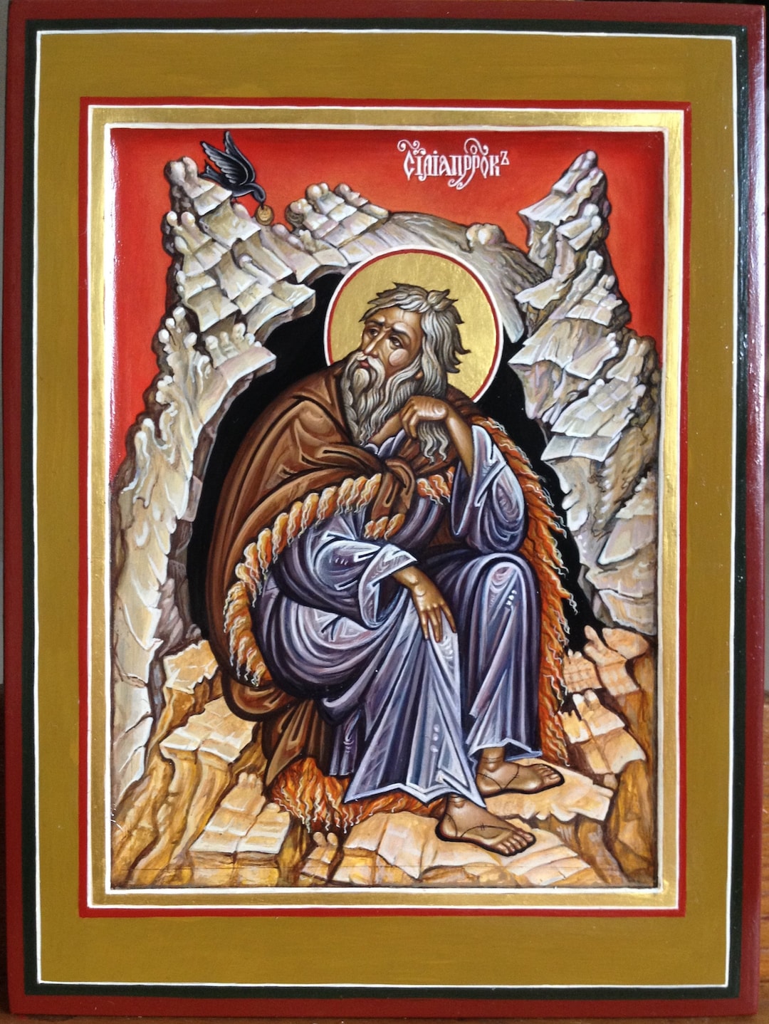 Orthodox Icon of Saint Elijah the Prophet, Hand Painted, Greek Icon ...